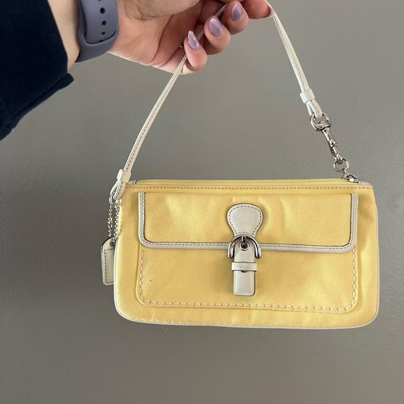 Coach | Bags | Coach Yellow Wristlet | Poshmark